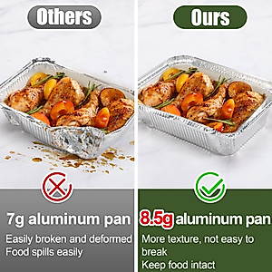 MADHOLLY 50Pack Christmas Cookie Tins with Lids- Heavy Duty Christmas Aluminum Pans with Lids Foil Treat Containers for Christmas Holiday Treats Cookie Exchange Gift Giving Leftovers, 10 Styles