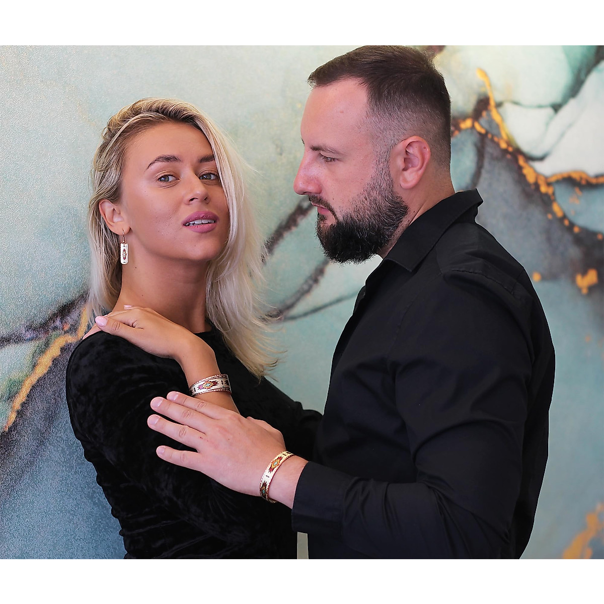 FRONT LINE JEWELRY Native American Bracelets Cuff Open Cuff Made From 99.9% Pure Solid Copper with a Gift Box; Showcase Captivating Animal/Frida/Sasquatch/Skull Designs More