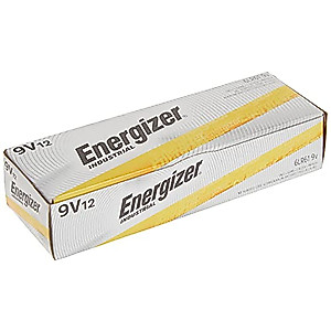 Energizer Industrial 9 Volt Batteries, Alkaline 9v Battery (12 Count)