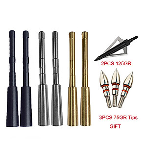 Arrow Insert Adapter Connect Broadheads Arrow Points for ID4.2mm Shaft Recurve Compound Bow Hunting Archery (Aluminum 38gr)