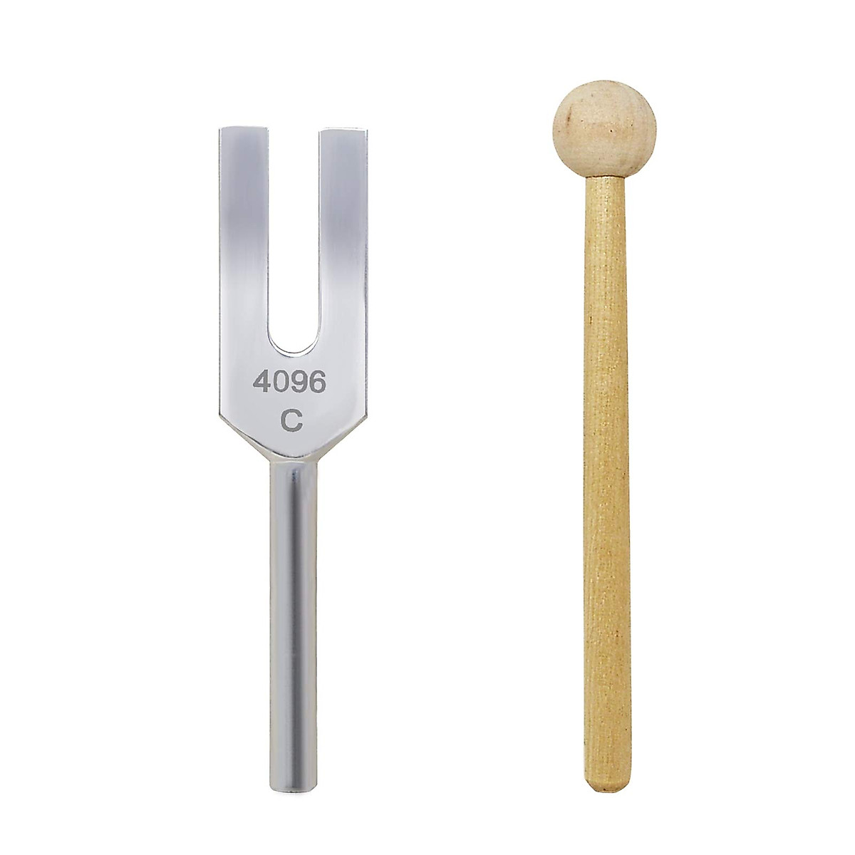 4096C White Crystal Tuning Fork Set to Purify The Chakra Meditation Ornament Set W4315 - White