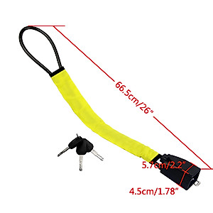 KAYCENTOP Car Steering Wheel Lock, Seat Belt Lock, Anti-Theft Device, Max 17 Inch Length, Small and Light-Weight, Multi-Functional, Fit Most Vehicle, SUV, Golf Cart Security (Yellow)