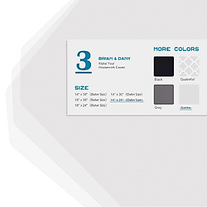 BRIAN & DANY Wire Shelf Liner 14" X 24", Heavy Duty Shelf Liners for Wire Shelving, Waterproof Protector Mats, Set of 3, Transparent