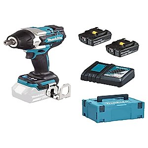 Makita DTW701RTJ 18V Li-ion LXT Brushless Impact Wrench Complete with 2 x 5.0 Ah Batteries and Charger Supplied in a Makpac Case