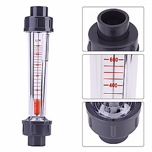 QANYEGN Tubular Flowmeter, Tubular Liquid Flowmeter, 100-1000L/H Plastic Tubular Water Flowmeter, Suitable for Water Industry