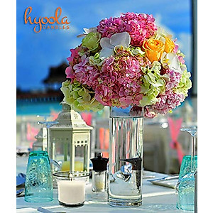 Hyoola Votive Candles - White Votives in Clear Cup - 12 Hour Burn Time Unscented Votive Candles Bulk - Pack of 12 Small Candles in Bulk - Made in Europe