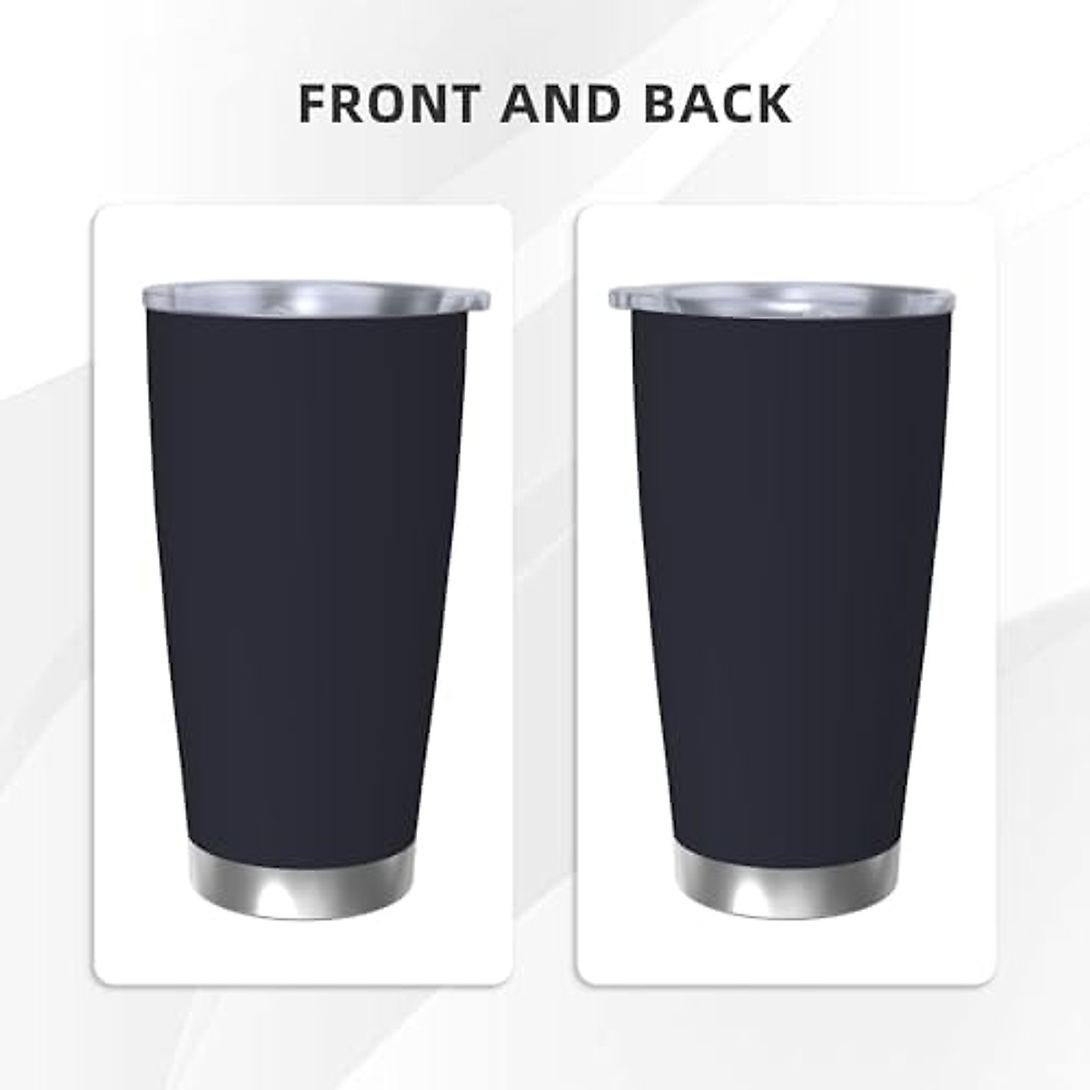 WXZYFP Car cup (single silver rim), can use a straw or drink directly, easy to use.Solid color black