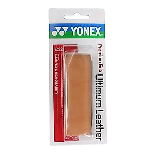 YONEX AC221 Tennis Replacement Grip, Premium Grip, Ultimate Leather, Brown