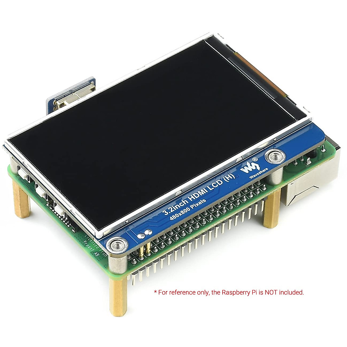waveshare 3.2inch IPS LCD Display (H) for Raspberry Pi 4B/3B+/3B/2B/Zero/Zero W/Zero WH and Jetson Nano and Windows 11/10/8.1/8/7, 480×800 Pixel, Adjustable Brightness, No Touch