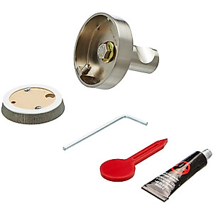tesa Powerbutton Premium Self-Adhesive Hook - Round Matt-Chrome-Plated Metal Hook - Bathroom Towel Holder - Max Load 8 Kg