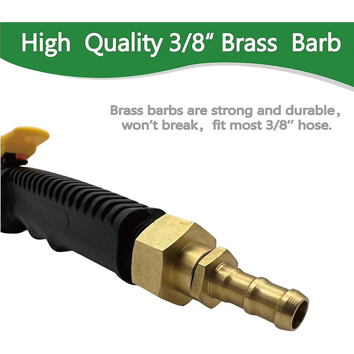 29 Inches Sprayer Wand Replacement,3/8" Brass Barb Universal Sprayer Wand, Stainless Steel Sprayer Wand with Shut off Valve & 2 Hose Clamps