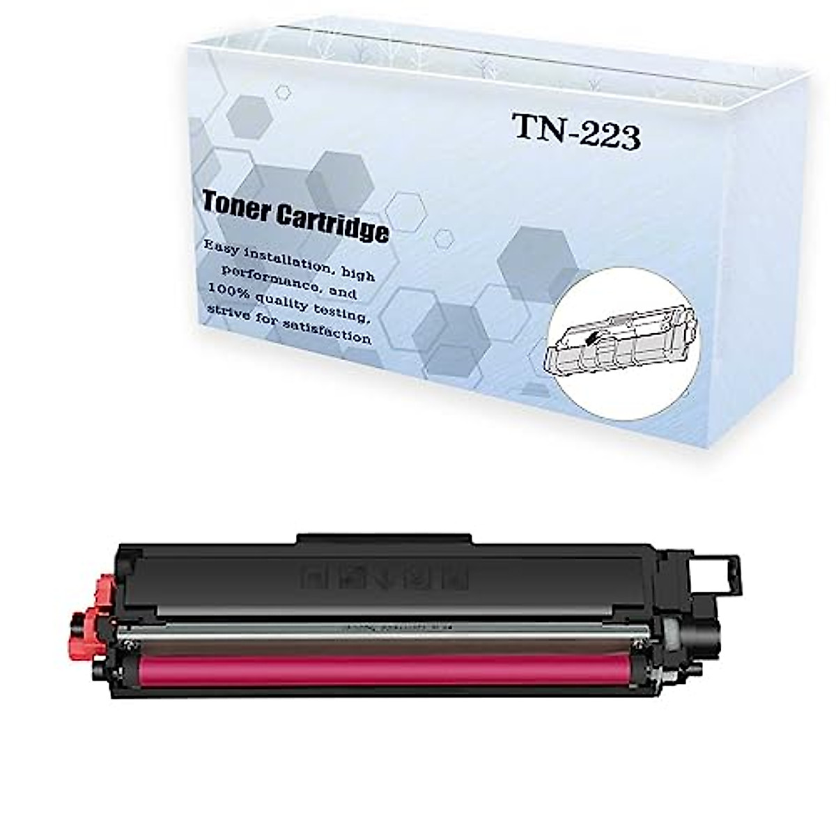 TN-223 TN223BKC/M/Y Toner Cartridge Compatible for Brother TN-227BK C M Y TN227 for HL-L3210CW L3230CDW L3270CDW L3290CDW MFC-L3710CW L3750CDW L3770CDW Printer Magenta