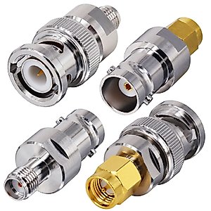 Onelinkmore BNC to SMA Coax Adapter for Baofeng UV-5R Ham Radio, HT Antenna, Scanner, SDR Dongle