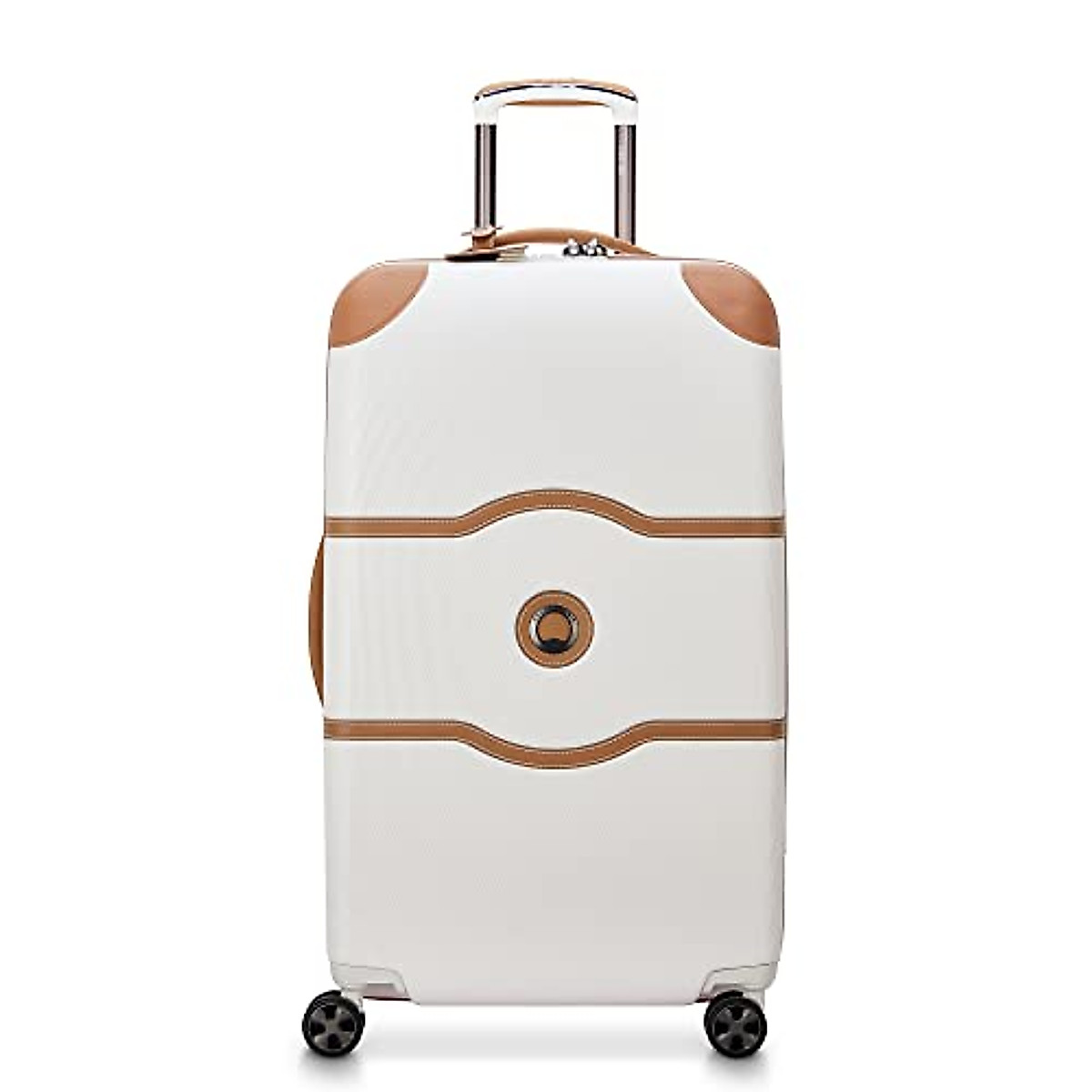 DELSEY PARIS Chatelet Air 2.0 Hardside Luggage Trunk with Spinner Wheels, Angora, Checked-26 Inch Trunk