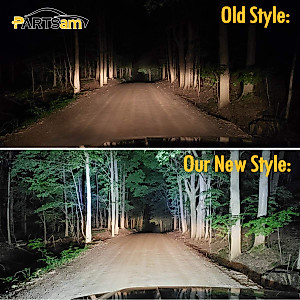 Partsam 6" LED Light Bar White 36W 6500K Super Bright Spot Work Pods Single Row Off Road Driving Fog Boat Light Waterproof SUV ATV 4WD Car Truck Golf Cart 12V 24V IP67 (2pcs)