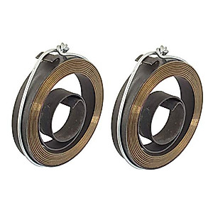 XMHF 2pcs Drill Press Return Spring, Quill Spring Feed Return Coil Spring Assembly, 5Ft Long, 57 x 10 x 1mm