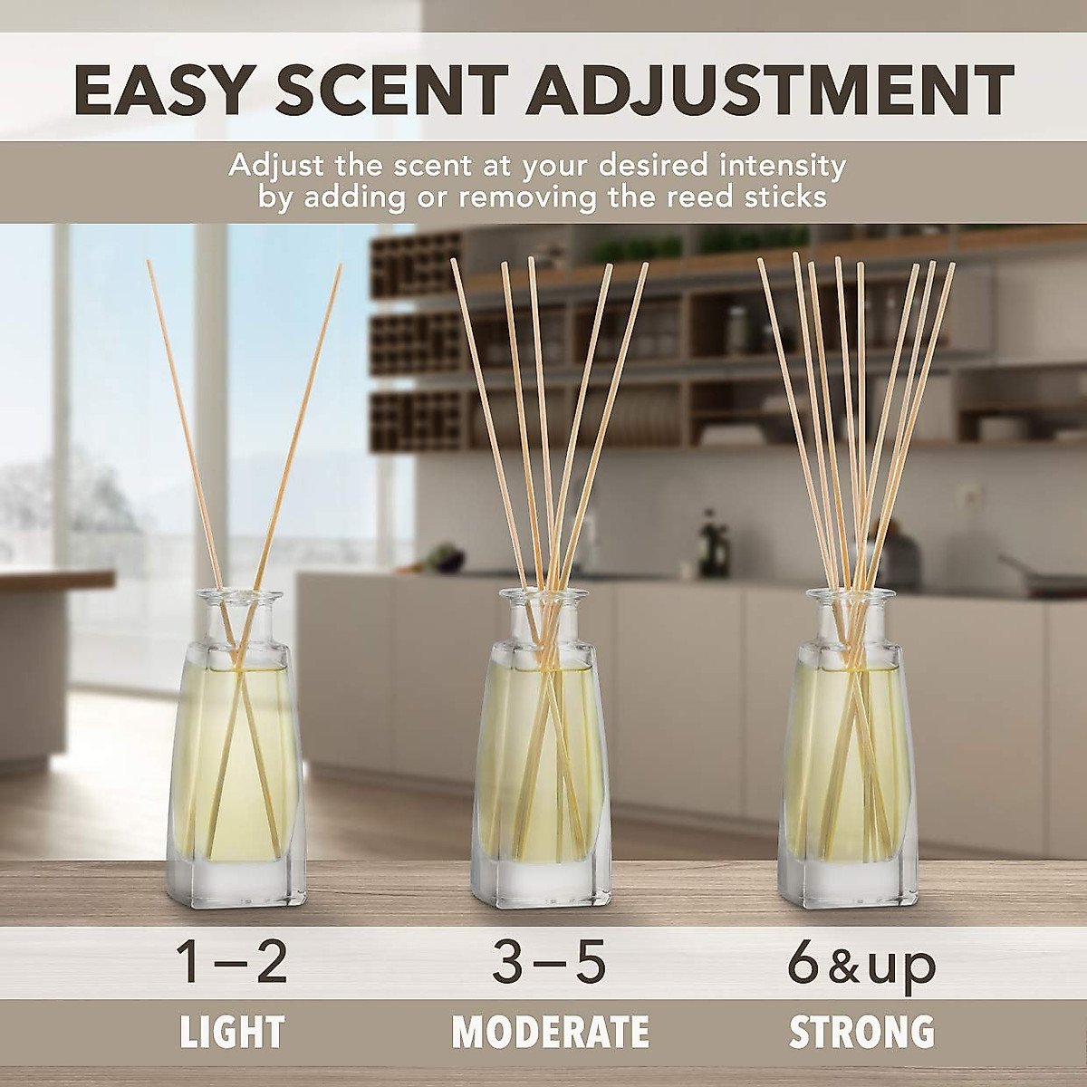 Jasmine Reed Diffuser 3.4 Fl Oz (100ml) - Home Fragrance - Air Freshener - Scented Diffuser - Gift - Spa - Home - Office - Boutique - Floral & Long Lasting Aroma - Aromatherapy