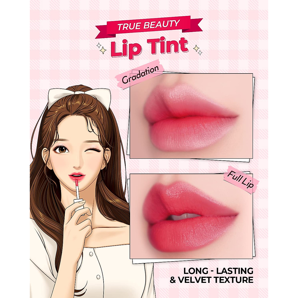 AMTS x True Beauty Makeup Edition - Some Love Makeup 3 Set (7colors Eyeshadows + Liquid Glitter + Lip stain tint) | Matte Shimmer Pearls Shades, Highly Pigmented, Pink Gold Set