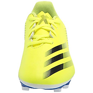 adidas Boy's X GHOSTED.4 Soccer Shoe, Solar Yellow/Black/Team Royal Blue, 5.5 Big Kid