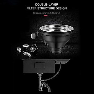 LMMDDP Handmade Brushed Sink 304 Stainless Steel 4mm Thickness High Pressure Cup Washer Bar Counter kitchen Sink ( Color : Set 4 )