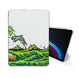 Great Wave Kanagawa Toxic case Compatible with iPad Mini Air Pro 7.9 8.3 9.7 10.2 10.9 11 12.9 inch Pattern Cover New 2022 2021 Trifold Stand 3 4 5 6 7 8 9 Generation 582 (11" Pro 1/2/3 gen)