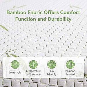 Opoiar Queen Size Mattress 8 Inch, Medium Firm Mattress in a Box,Gel Green Tea Memory Foam Mattress with Breathable Bamboo Cover,Cool Sleep&Pressure Relief,CertiPUR-US Certified,Made in USA