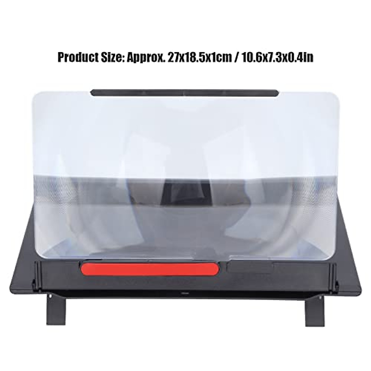 Byged 3D HD Phone Screen Amplifier,12 Inch Foldable Phone Horizontal Vertical Screen Magnifier,Phone Stand for Movies Videos Games