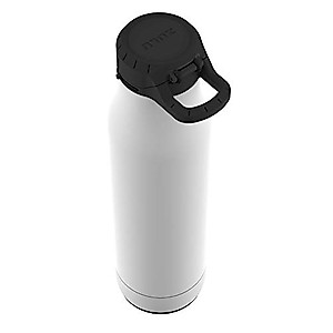 ZULU Ace 24oz Vacuum Insulated Stainless Steel Water Bottle with Chug Spout, Leak-Proof Locking Lid and Removable Base, Metal Reusable Bottle for Sports Gym Travel, White
