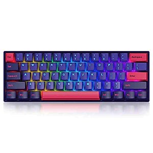 EPOMAKER ACR98 Mini 78-Key Wired Hotswap Mechanical Gaming Keyboard with Acrylic Case & RGB Backlight, Double-Shot PBT Keycaps, NKRO Programmable for Gamers/Mac/Win (Gateron Pink Switch)