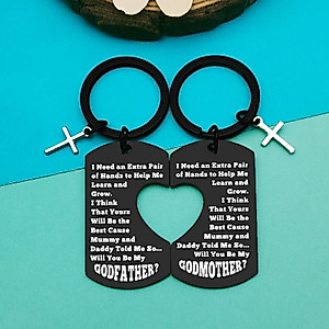Godparent Gifts from Godchild Godfather Proposal Gift Keychain Godmother to Be Gift Promoted to Godparent Gift Godparents Announcement Jewelry First Communion Gift Godparent Proposal Gifts for Baptism