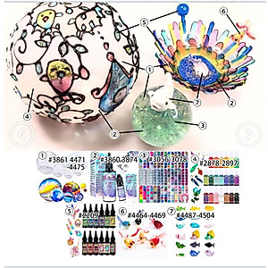 FUNSHOWCASE Miniature Sea Figurines 1:12 1inch Charm 18-Count Epoxy Art UV Resin Inlay Diorama Aquarium Terrarium Fairy Garden