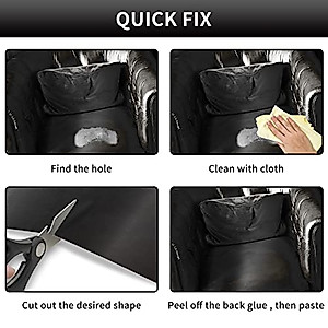 Leather Repair Patch 8×11 inch Strong Adhesive Repair Tape, Anti Scratch Patch for Couch, Sofas, Car Seat, DIY Furniture Upholstery, Handbags, Jackets First Aid Stick On Patch(Black)