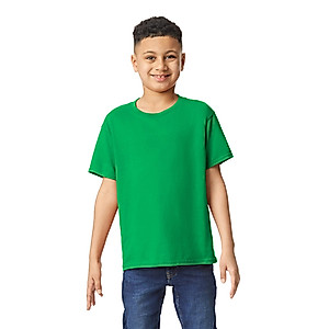 Gildan Youth Heavy Cotton T-Shirt, Style G5000B, 2-Pack, Irish Green, X-Small