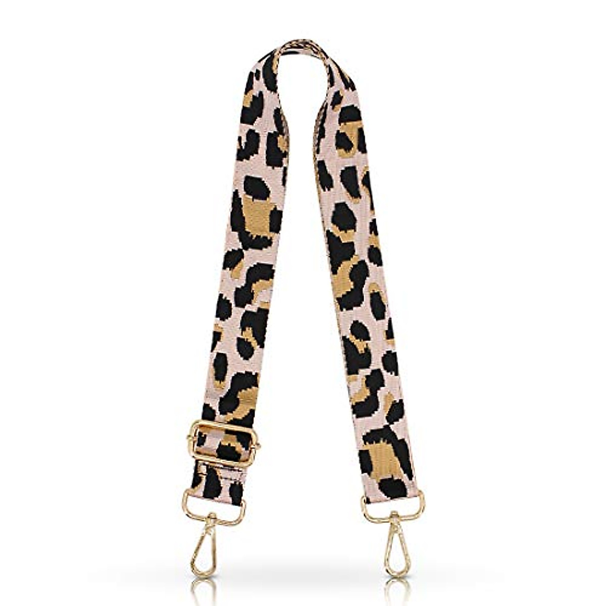 TANOSII Wide Purse Strap Adjustable Handbag Strap Replacement Shoulder Crossbody Strap Leopard