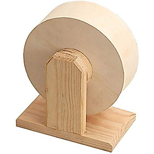 XINGFENSIFNE Hamster Exercise Wheel Silent Spinner with Disassemble Base, Wooden Running Wheel for Syrian Hamster, Dwarf Hamster,Mice,Guinea Pigs and Other Small Animals, 6 inch