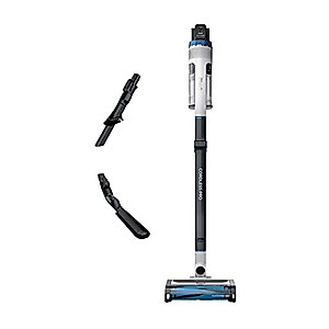 SHARK UZ565H Pro Cordless Vacuum with Clean Sense IQ & MultiFLEX Technology, PowerFins Plus Brushroll, Includes Duster Crevice Tool & Anti-Allergen Dusting Brush, Up to 40 Minute Runtime, White/Blue
