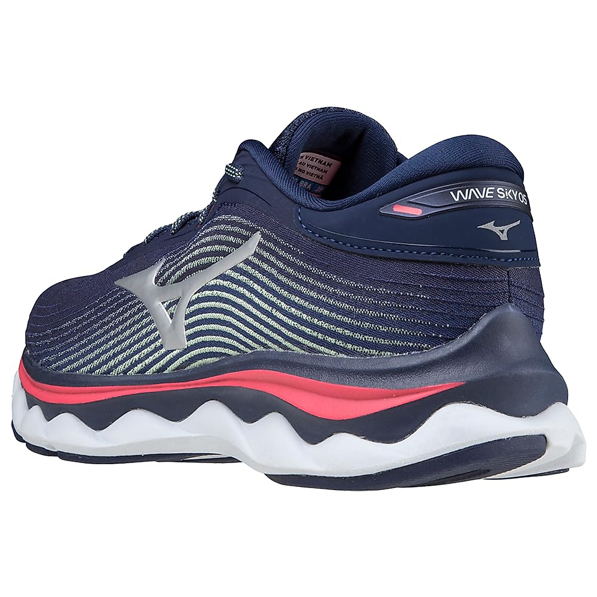 Mizuno Women's Wave Sky 5 Running Shoe, Peacoat, 8