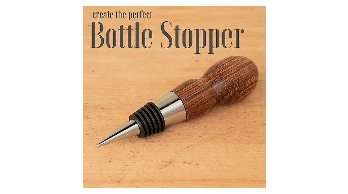Classic Chrome Bottle Stopper with Threaded Post for Custom Handles