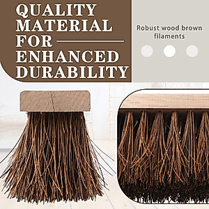 FillTouch 2 Pcs Push Broom Head Large Outdoor Push Broom Heavy Duty Broom for Garage Driveway Cleaning, Farmhouse Animals Sheep Cow Back Scratcher (24 x 4 Inch)