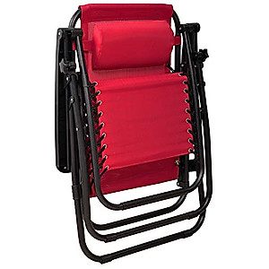Elevon Adjustable Zero Gravity Lounge Chair Recliners for Patio, Burgundy, 1-Pack