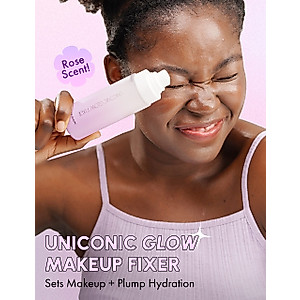 SELF BEAUTY Glow Makeup Setting Spray | Hydrating + Illuminating Makeup Setting Spray | Dewy Finish | Long-Lasting Makeup Fixing | Microfine Mist Spray | 3.38fl.oz, 100ml