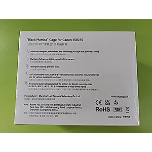 SmallRig R7 Cage for Canon R7, Aluminum Alloy R7 cage with Quick Release Plate for Arca Stand, Cold Shoe, NATO Rail and Threaded Holes, Formfitting Camera Cage Video Rig for Canon R7-4003