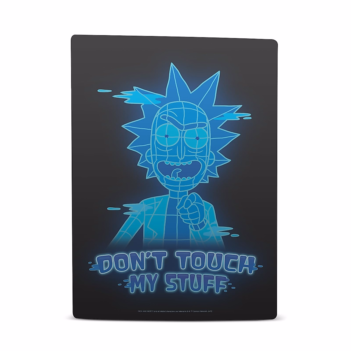 Head Case Designs Officially Licensed Rick And Morty Don't Touch My Stuff Graphics Vinyl Faceplate Sticker Gaming Skin Decal Cover Compatible With Sony PlayStation 5 PS5 Digital Edition Console