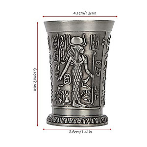 Mini Shot, Hand Embossed Elegant Vintage Unique Refined Whiskey Shot Glass for Bar(Ancient tin)
