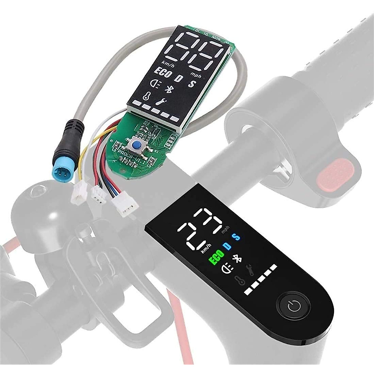 GLDYTIMES M365 Pro Dashboard Replacement for Xiaomi M365 Pro Electric Scooter Circuit Board Upgraded Version Circuit Board and Clear Screen Cover