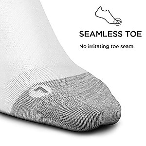 Feetures Plantar Fasciitis Relief Sock Ultra Light No Show Tab- Compression Sock for Men & Women