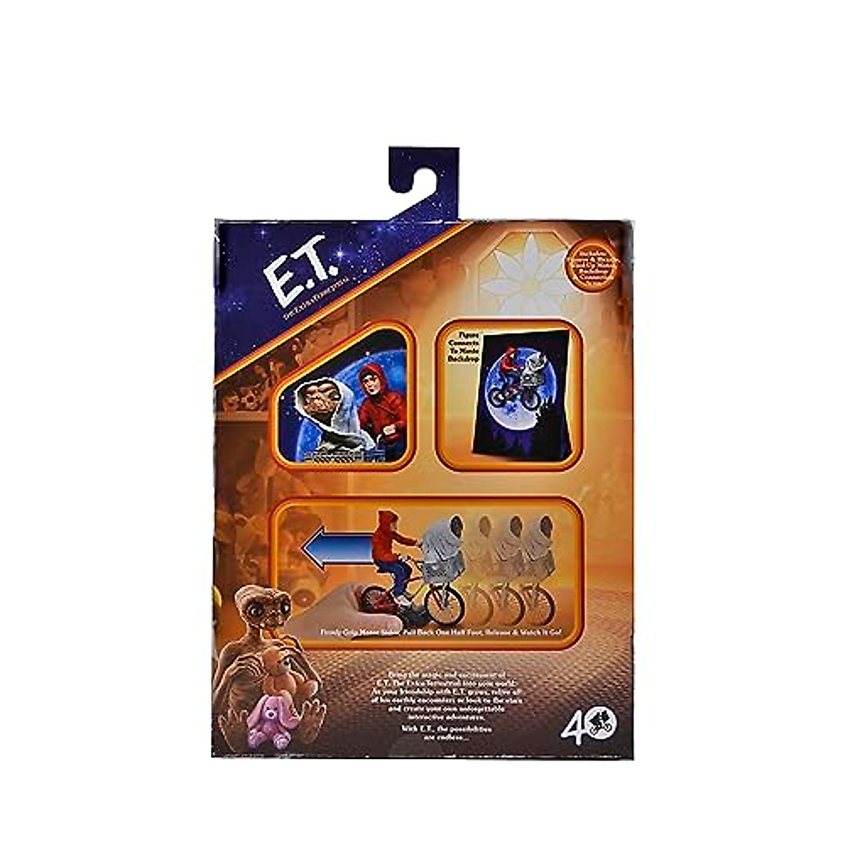 NECA - E.T. The Extra-Terrestrial 40th Anniversary 7″ Scale Action Figure – Elliott & E.T. on Bicycle