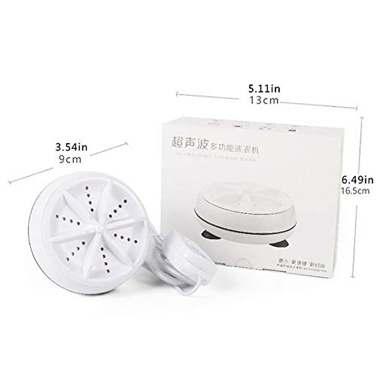 Ultrasonic Turbo Washing Machine Portable Travel Washer Air Bubble and Rotating Mini Washing Machine