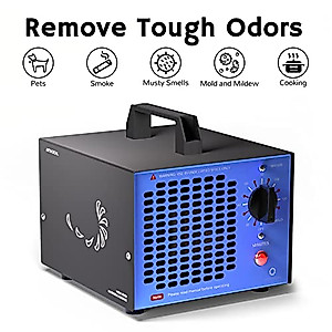 Airthereal Bundle | MA5000 Ozone Generator (Blue) and 2-pack Replacement Ceramic Ozone Plates, Odor Remover O3 Machine