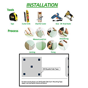 Acoustic Absorption Panels Zero Emission Sound Proofing Flame Retardant Panels, Use for Wall Decoration and Acoustic Treatment, 12 X 12 X 0.4 Inches 12 Packs (Snowy White)